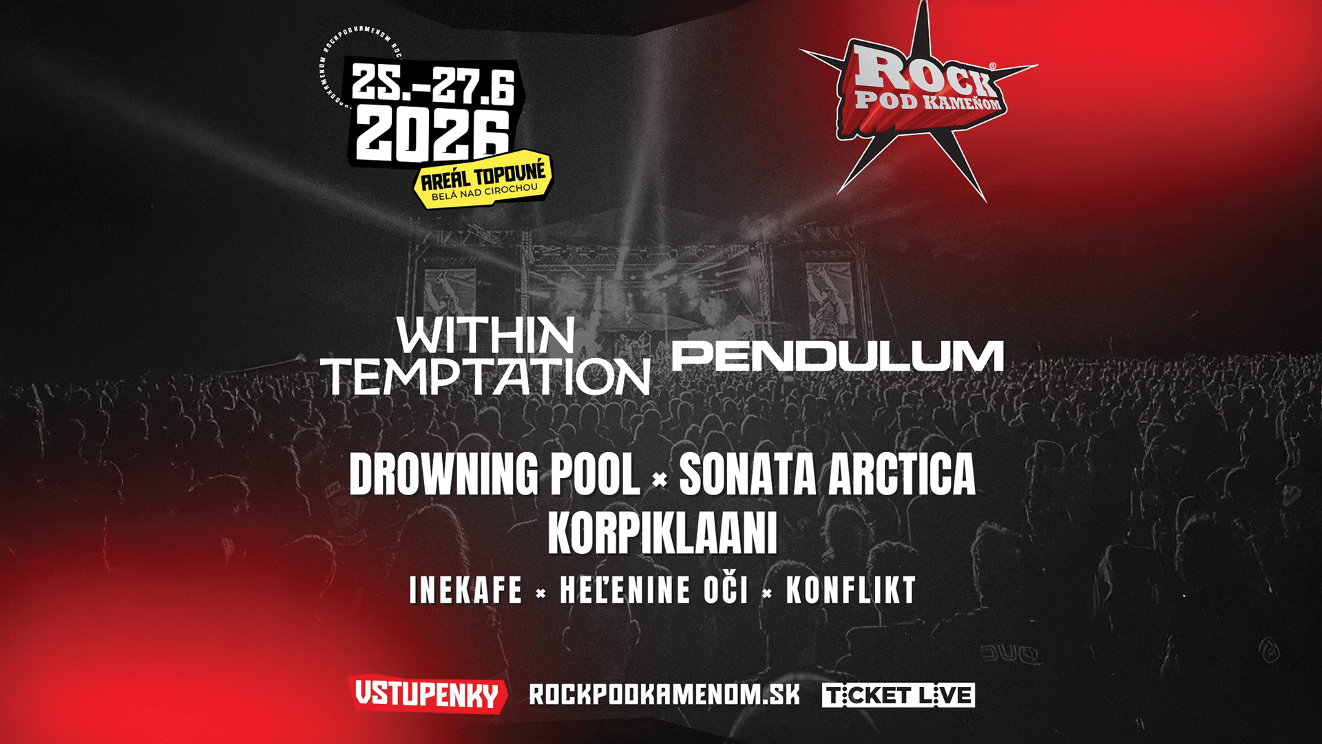 ROCK POD KAMEŇOM 2026: svetový lineup na východe Slovenska - Rock ON